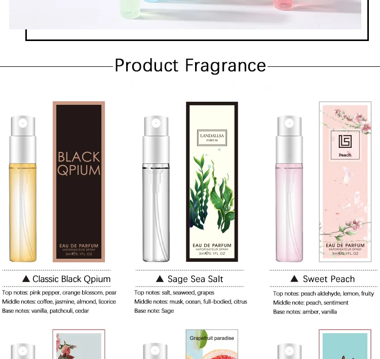 New Luxury Rectangle Design Especially Popular Translucent 3ml Glass ...