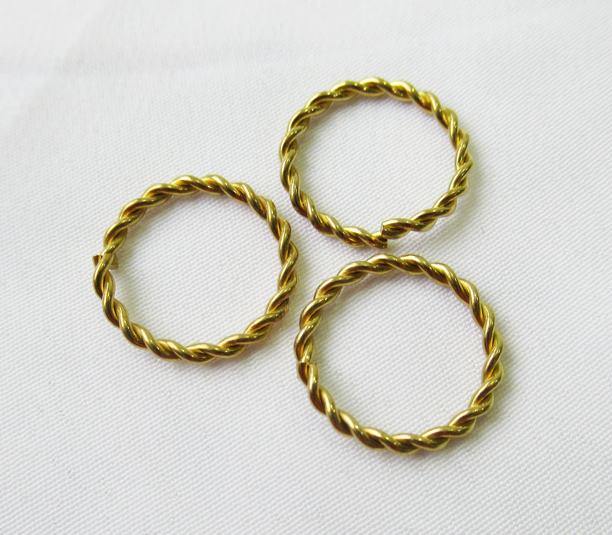 Twisted Jump Ring 1.5x15mm Brass Open Ring Connector For Diy Jewelry ...