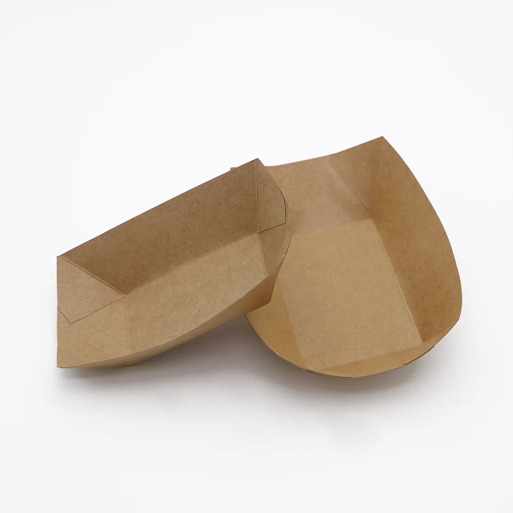 Disposable Kraft Paper Trays - Perfect for Snacks & Takeout