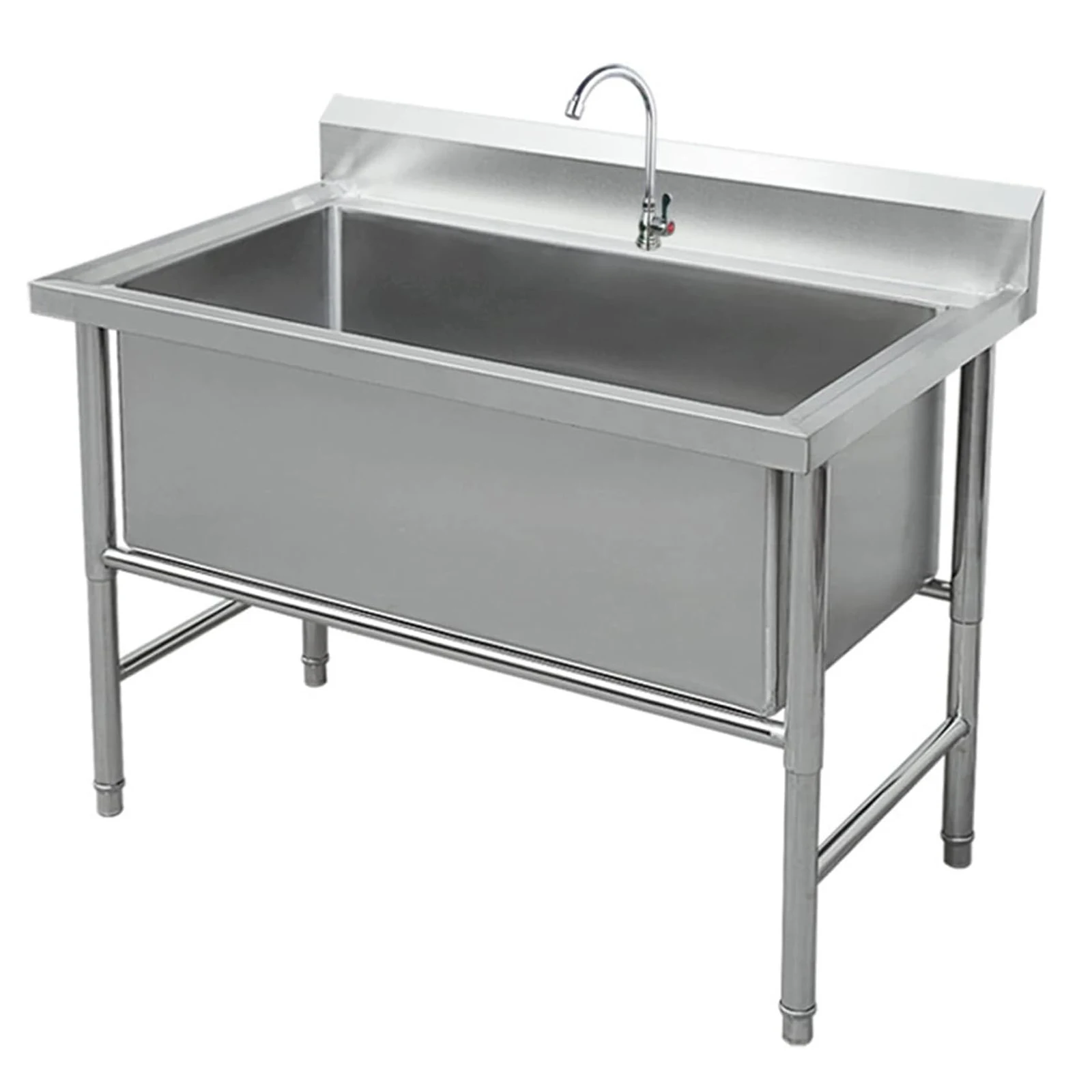 Restaurant Kitchen Large Bowl Stainless Steel Sink Table Industrial ...