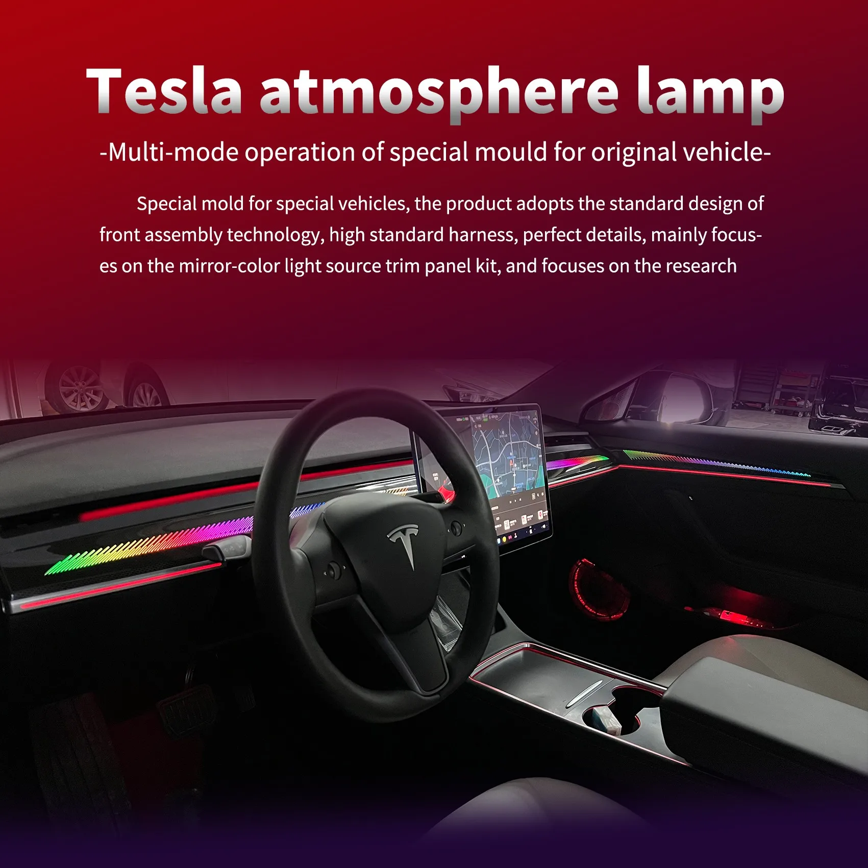 Hot Sale Acrylic Led Strip Ambient Light Car Ambient Light Strip For ...