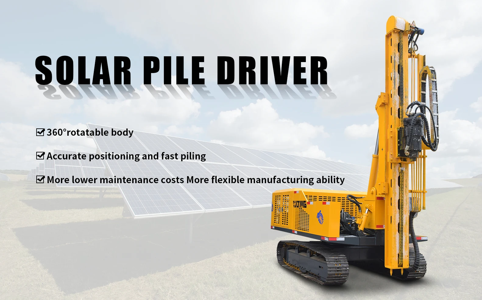 High Efficiency Pilling Machine - Hydraulic Solar Rig