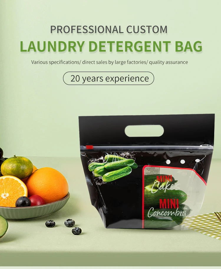 Custom Plastic Cucumber Grape Packaging Bags - Stand up Pouches with ...