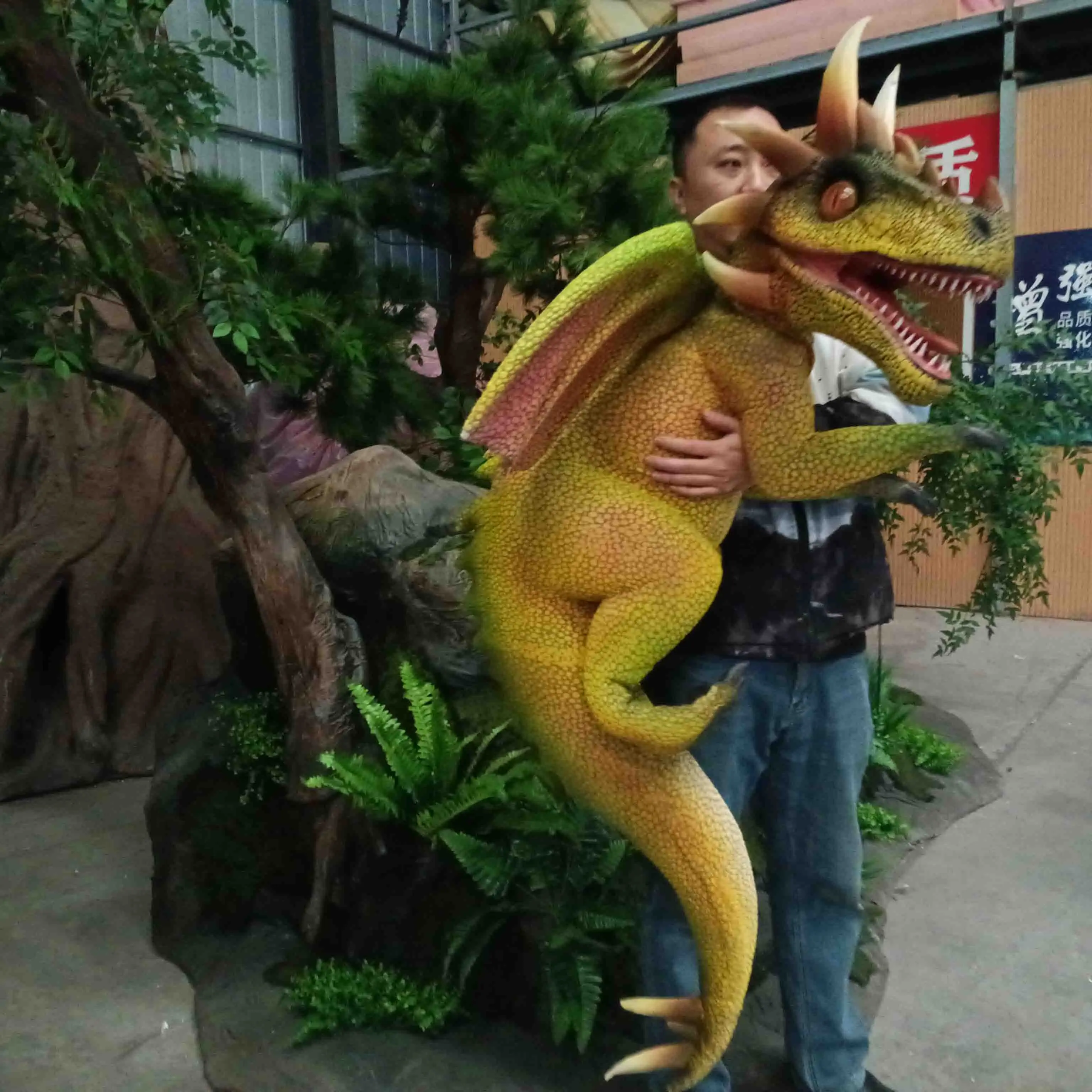 Realistic 3d Dinosaur Baby Small Animatronic Dragon Puppet - Buy Theme ...