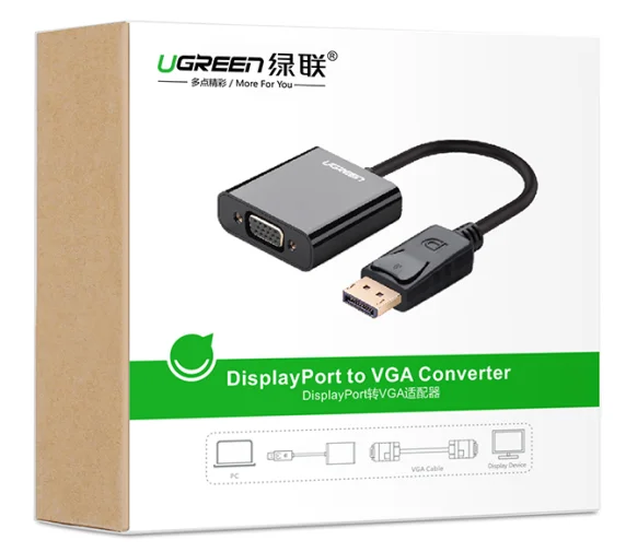 Ugreen Displayport To Vga Adapter 4k 60hz Male To Female Dp To Vga ...