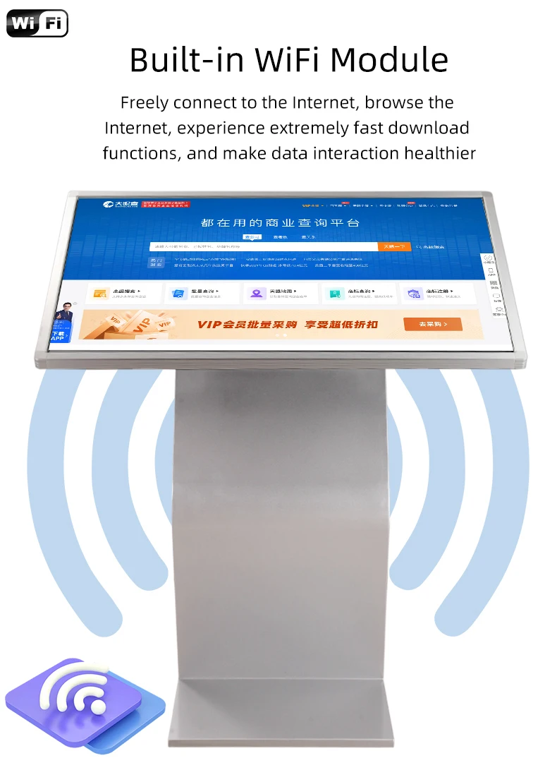 Customized Horizontal Interactive Kiosk Floor Stand 4k Full Hd ...