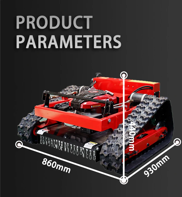 Remote Control Crawler Lawn Mower - Efficient & Reliable