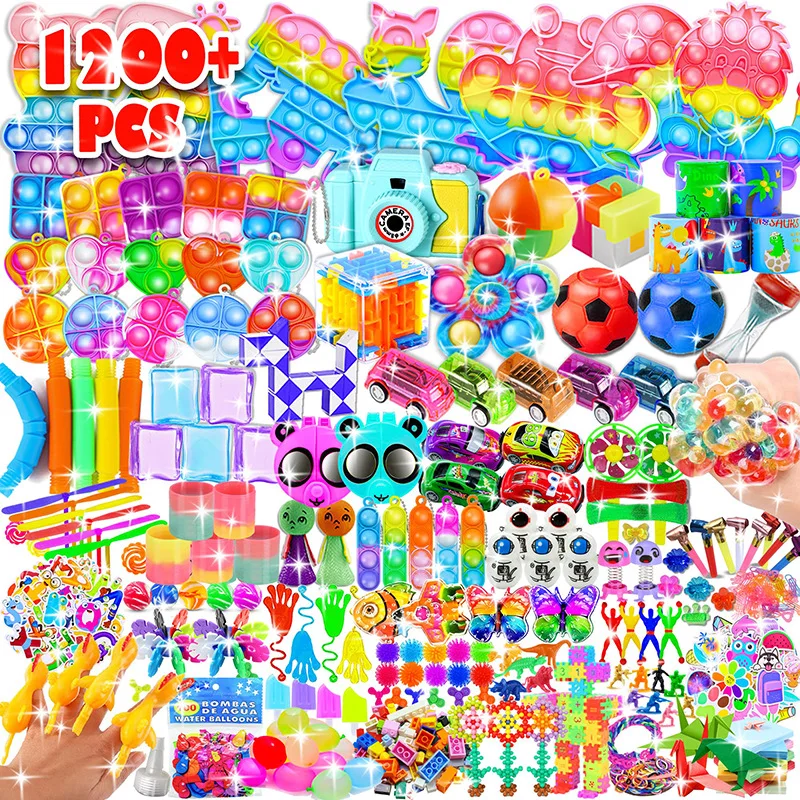 1200 PCS Sensory Fidget Toys Set For Adults, Fidget Toy Pack Pop Party Favors Pop Pop Fidgets ...