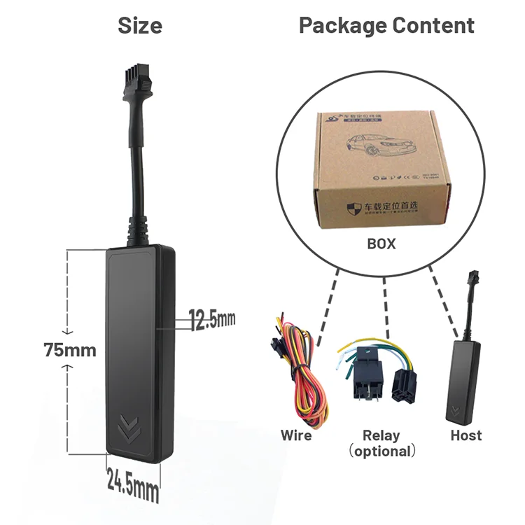 Mini Real Time 2g Gps Vehicle Tracker Tracking Device For Motorcycle ...