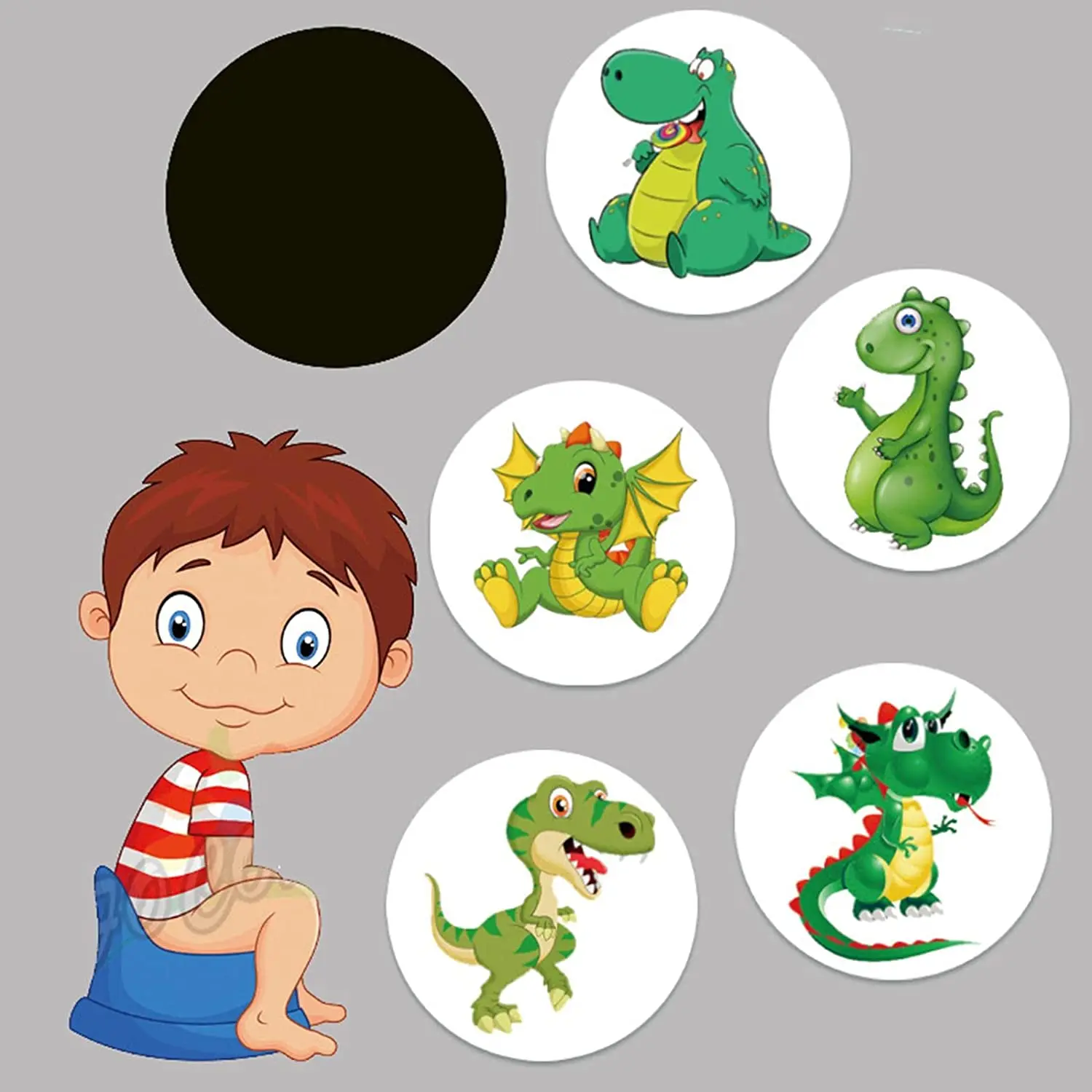 Potty Training Stickers Baby Toilet Training Sticker Dissolved Sticker ...