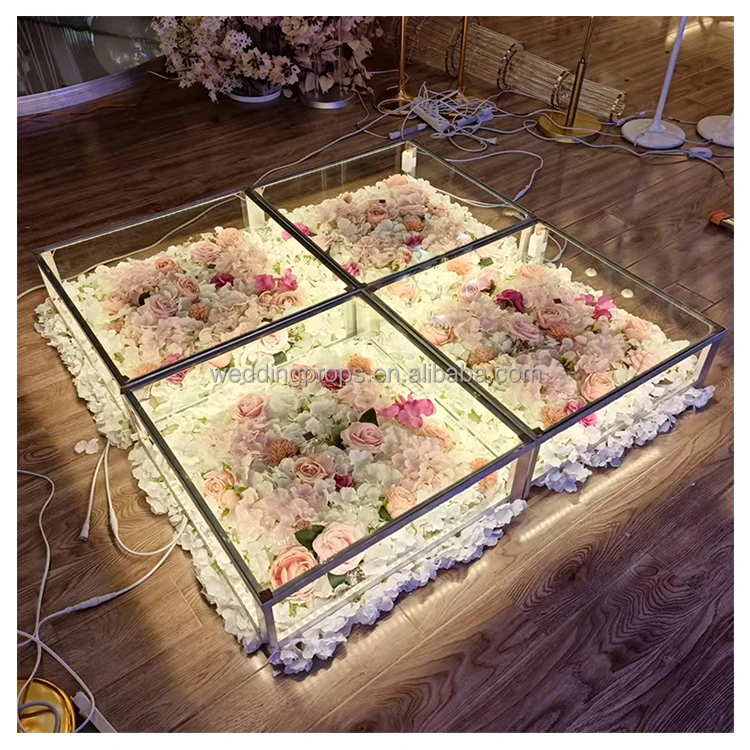 Luxury Wedding Glass Stage Platform - LED Transparent Plexiglass