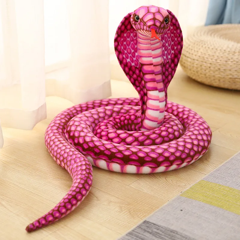 Lifelike Plush Toys Giant Long Stuffed Snake Plush Toys Plush Boa Cobra ...