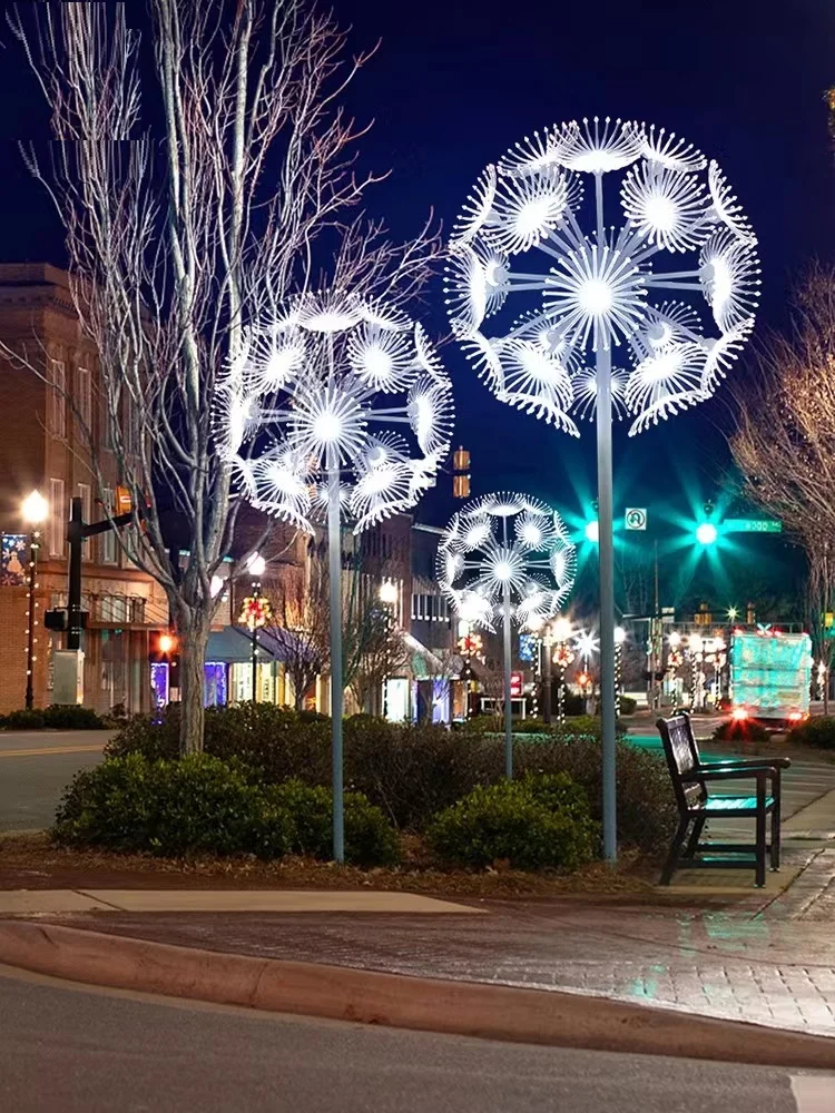 Fiber Optic Outdoor Lights - Colorful LED Dandelion Lights