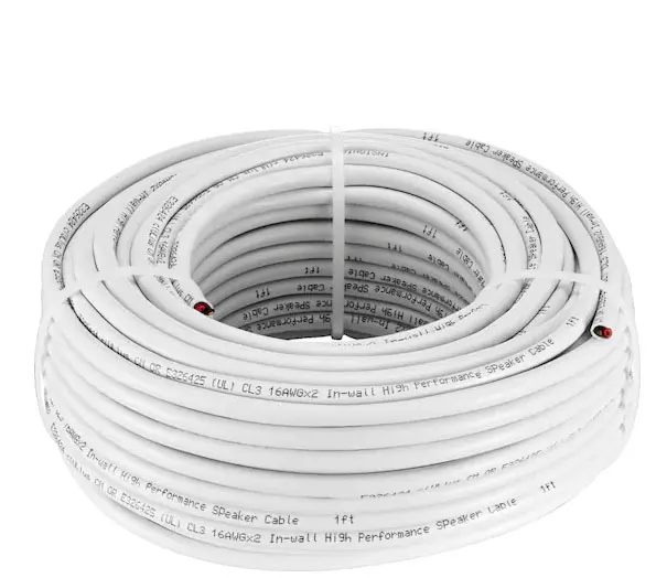 16 Awg In-wall Pvc Jacketed 2 Conductor Plenum Ul Cl2 Cl3 Cable ...