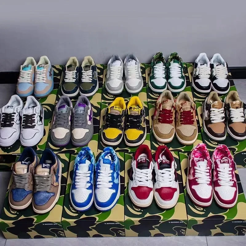 Hot Sell Bapes Ape Printing Star Shoes - Camouflage Fashion