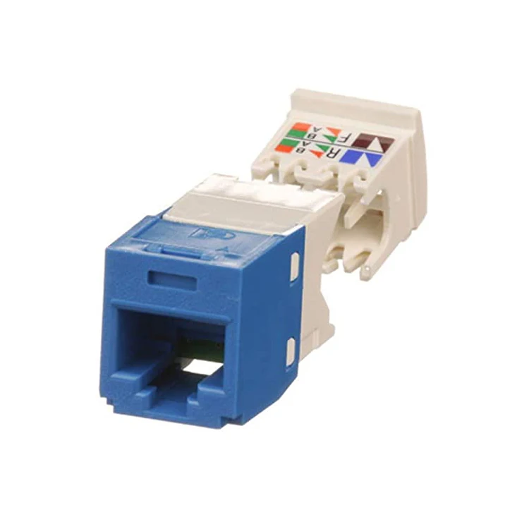 Snap-in Ethernet DIN Rail RJ45 Keystone Jack CAT6 UTP