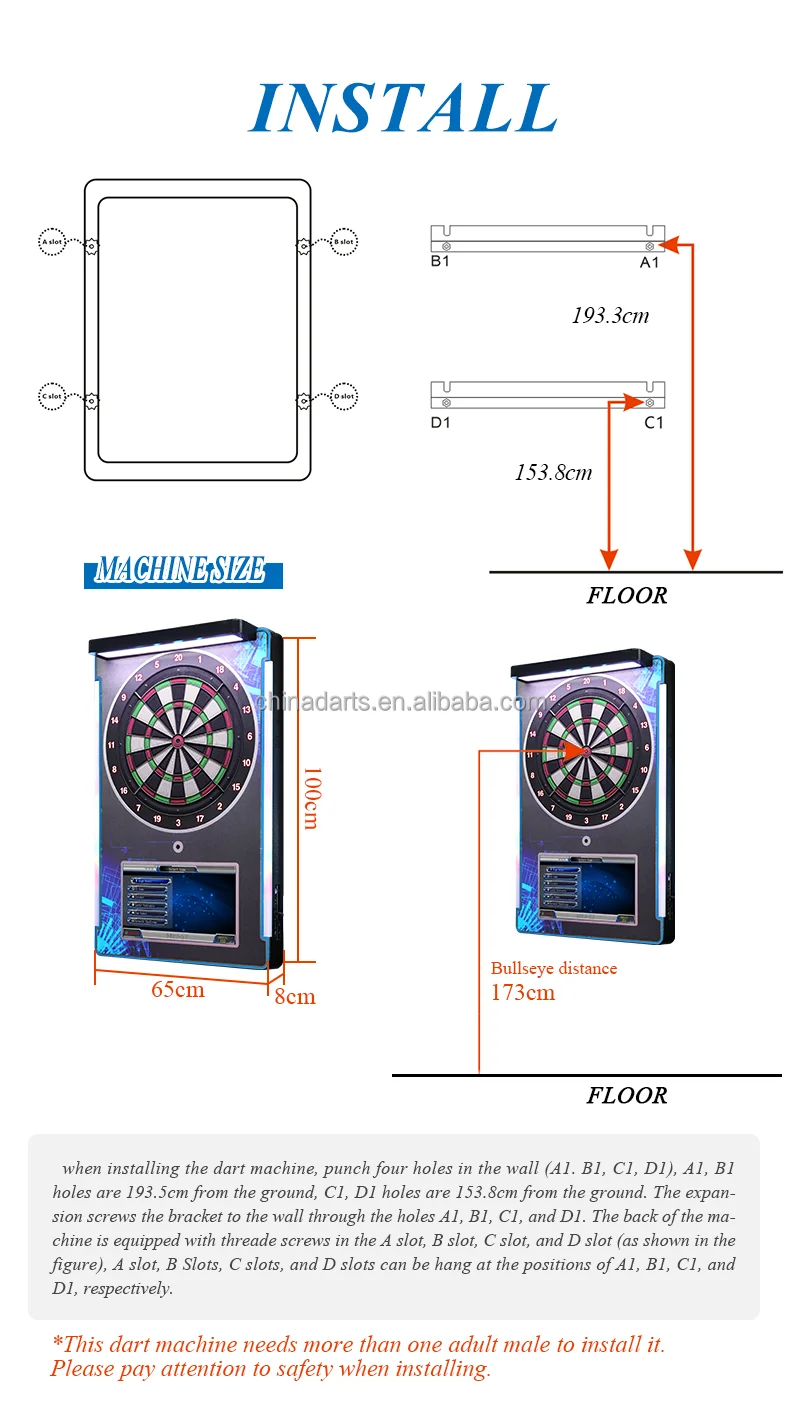 Coin Operated Electronic Dart Board Machine for Clubs - LCD Vdarts ...