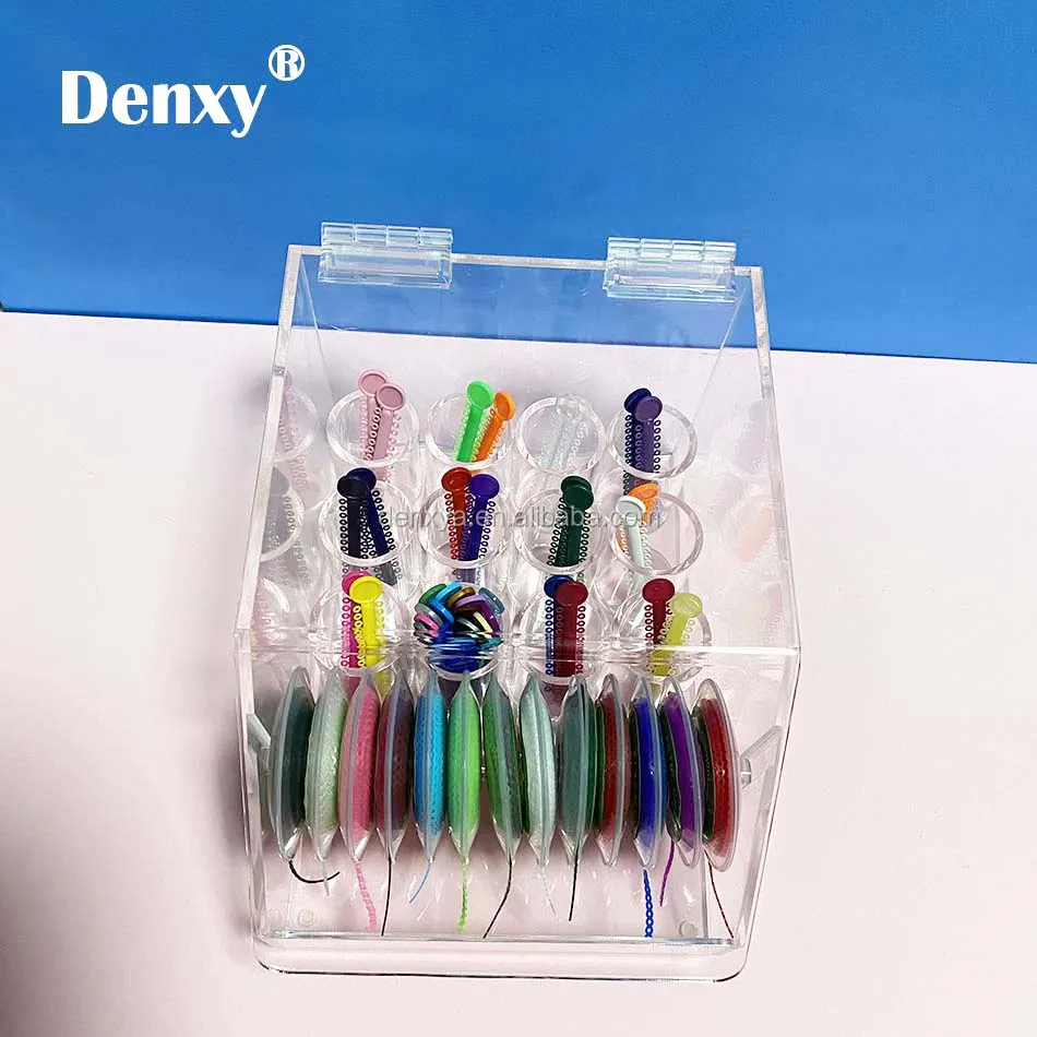 Denxy Dental Orthodontic Ligature Tie Dispenser - Acrylic Organizer Case