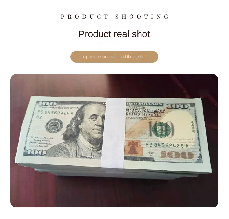 High Quality 100 Bills Prop Money Usa 100 Dollar Realistic Prop Money ...