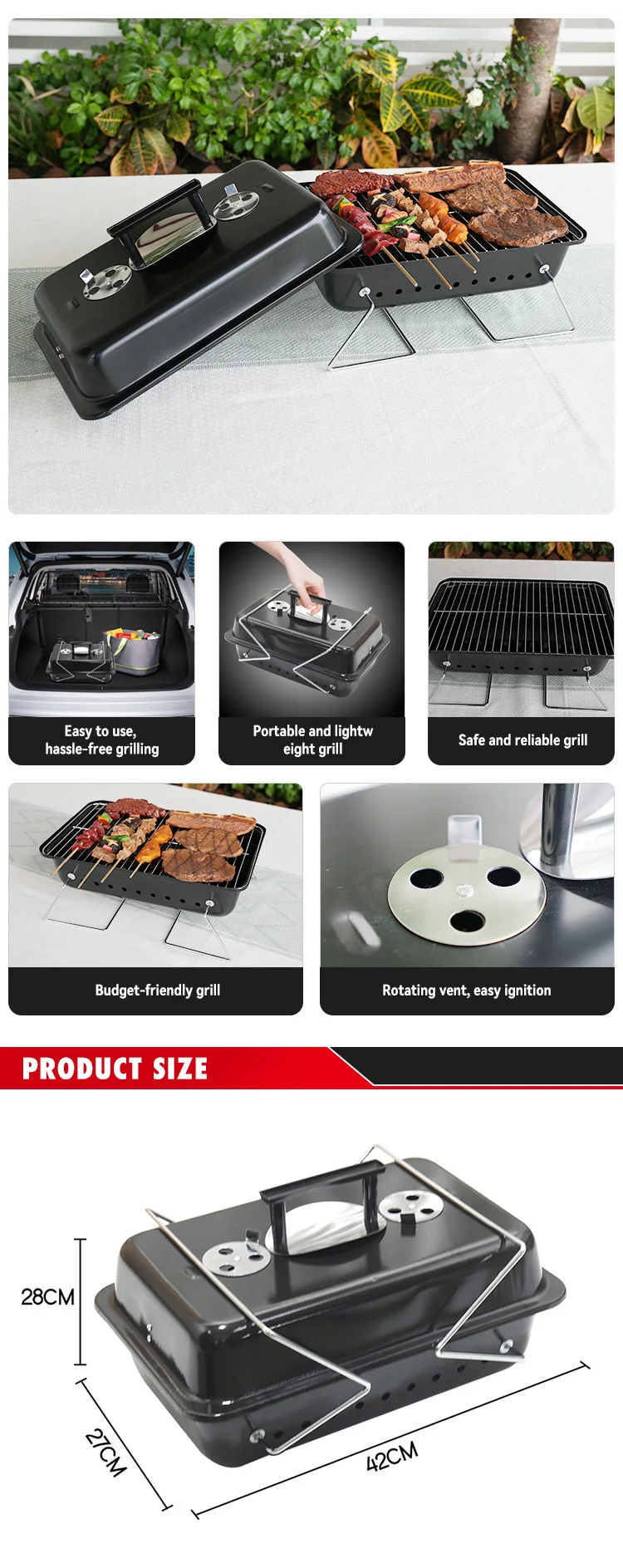 Custom Indoor Barbecue Table Top Small Barbeque Grill Portable Tabletop ...