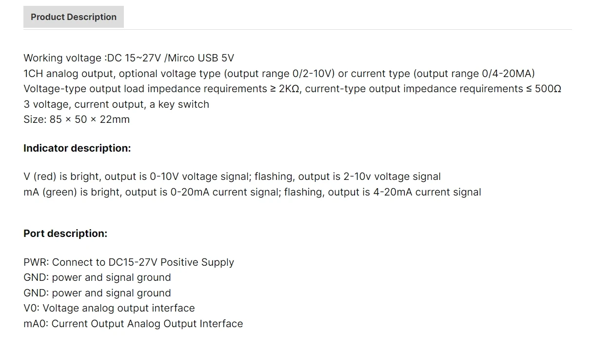 Handheld Adjustable Current Voltage Analog Simulator