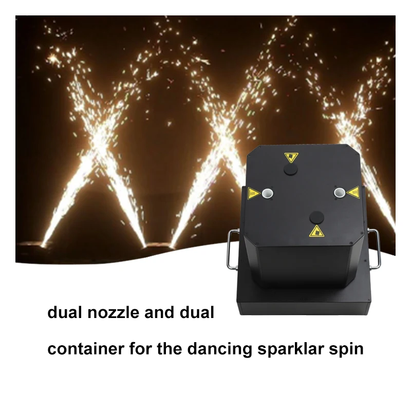 Dual Head Rotation Sparklers Fireworks Cold Flame Spin Machine Dancing ...