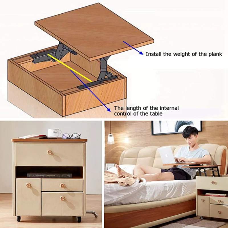 Save Space Table Lifting Mechanism with Spring Gas Hydraulic