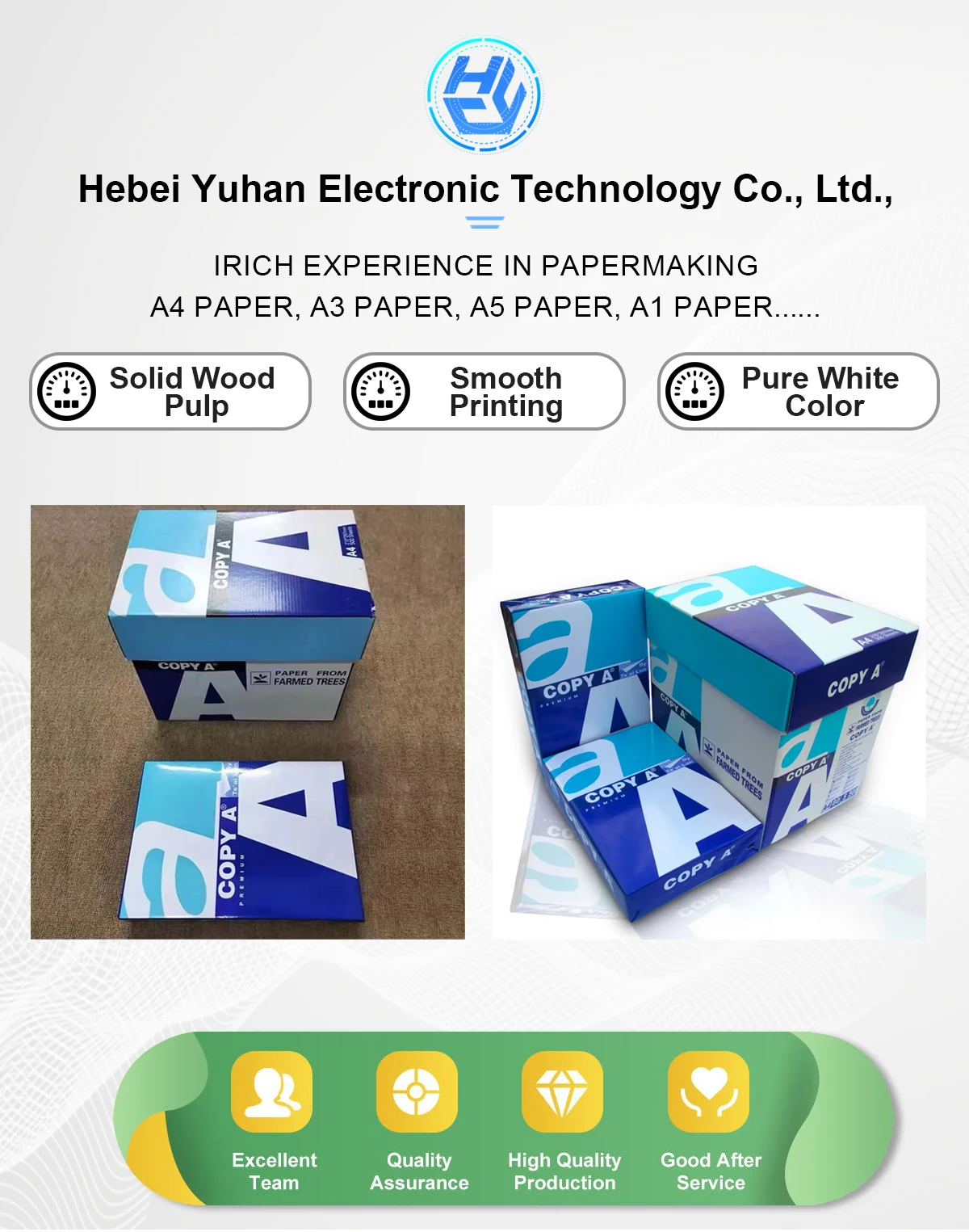 Wholesale Bulk A4 Copy Paper 70g Custom Logo Printing Acceptable OEM ...
