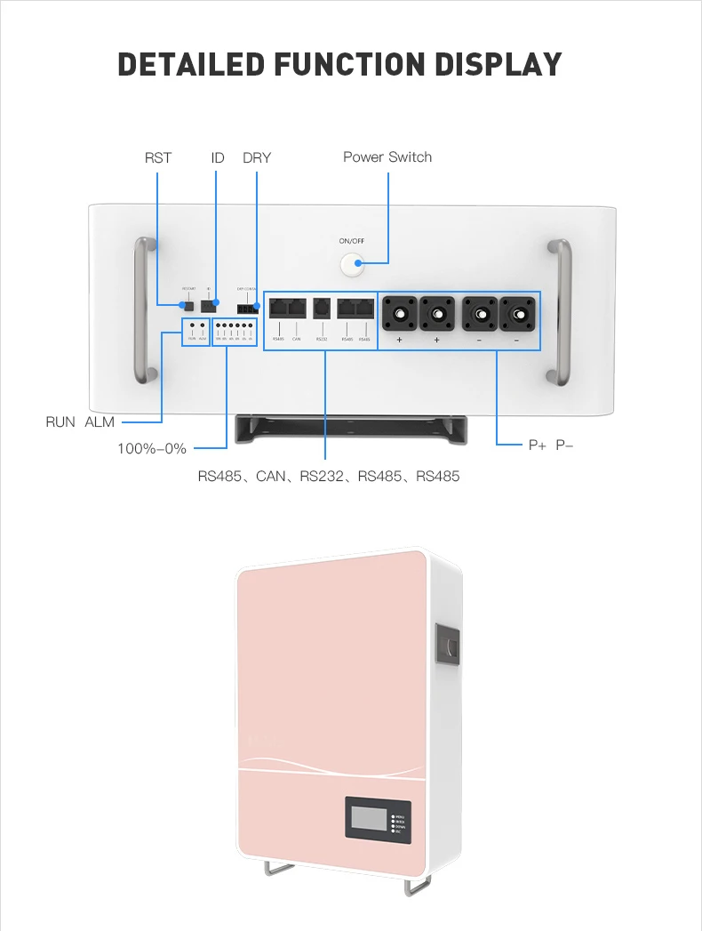 All In One Power Wall Hybrid Inverter Battery 24v 52v 3kw 5kw 10kw ...