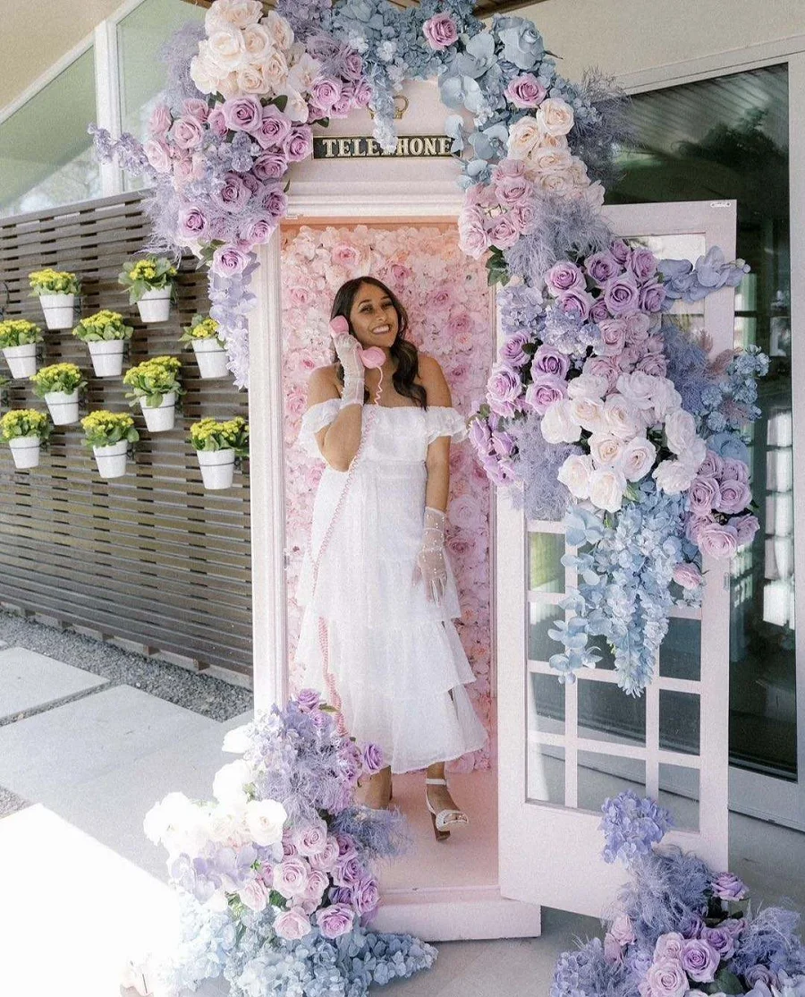 Europe Style London Classic White Telephone Booth for Weddings