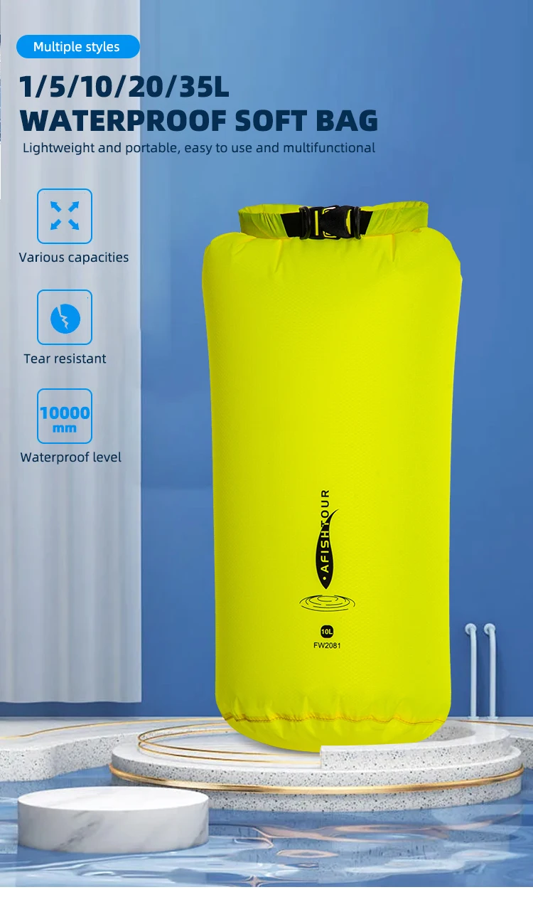 Factory Custom 70d Nylon Waterproof Material 1l 5l 10l 15l 20l 30l 35l ...