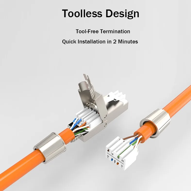 Linkwylan Tooless Type Cat7 Rj45 Connector Rj45 Cat7 Modular Plug Field ...