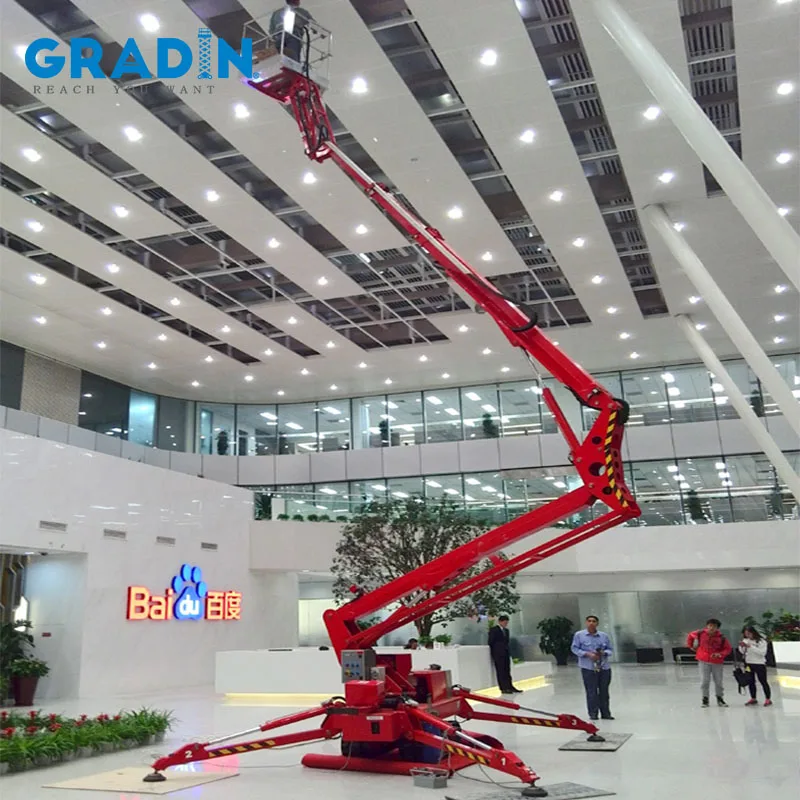 Outdoor Self-propelled Crawler Boom Lift 360-degree Rotating Boom ...