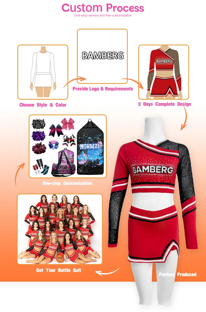 Sideline Traditional Cheer Uniforms High School Students Cheerleading ...