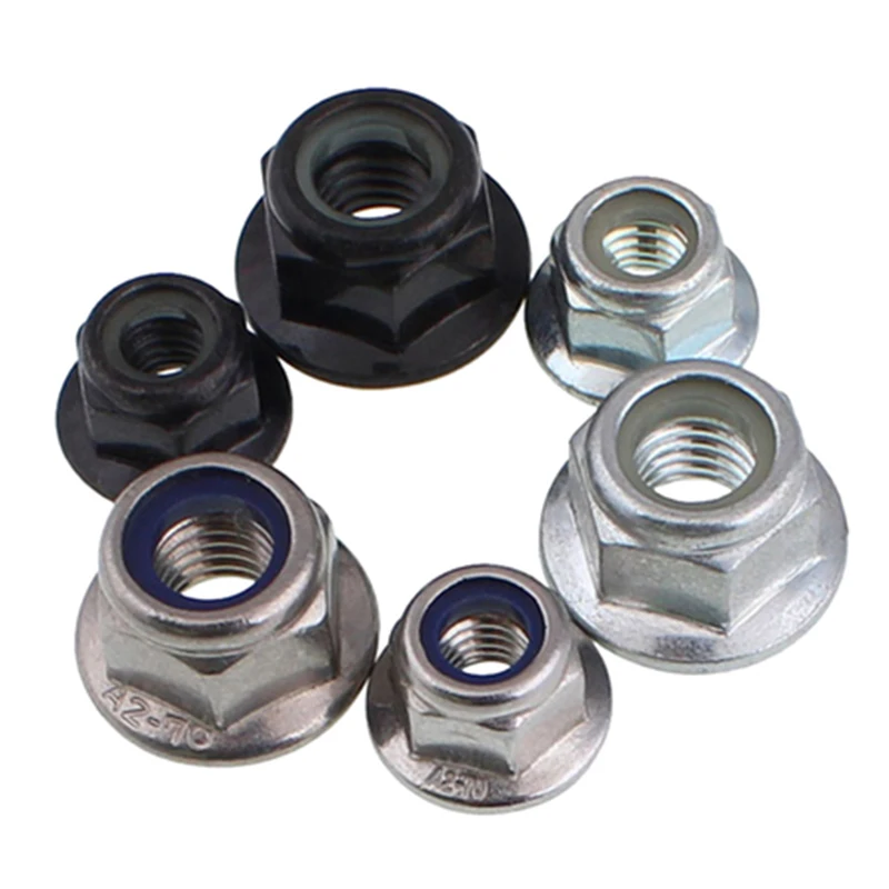 DIN6923 Hexagon Flange Nut steel zinc plated hex flange nut Fasteners High Strength Lock Nut ...