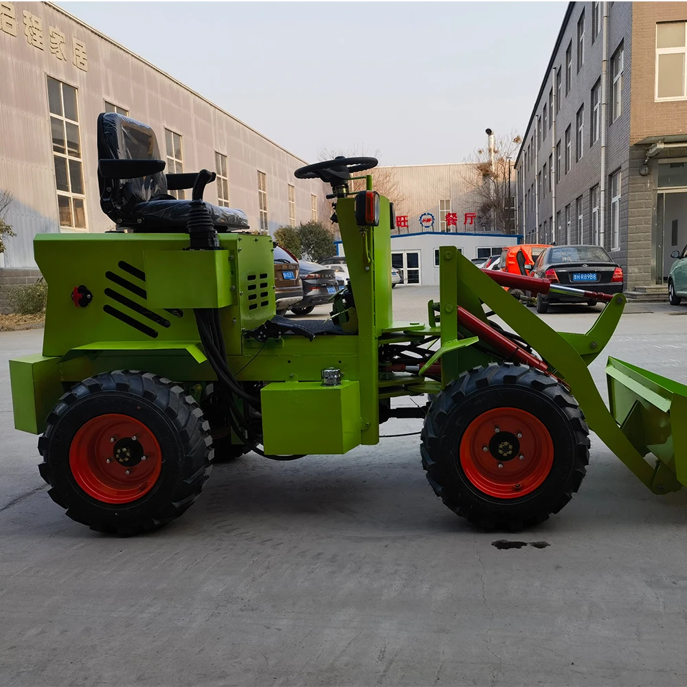 Small Mini Skid Steer Electric Earth-moving Machinery Front End Loader ...