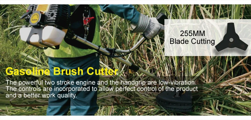 42.7CC Petrol Powered Brush Cutters Gardening Tools Gasoline Grass ...