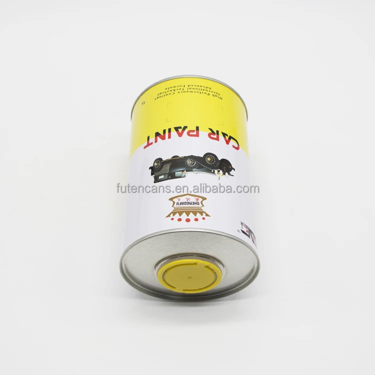 Empty Round Engine Oil Tin Can 1L Motor Oil Lubricant Metal Tin Can ...
