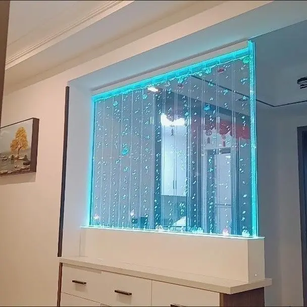 Customized Waterfalls Wall Acrylic Technics Outdoor Bubble Wall Water ...