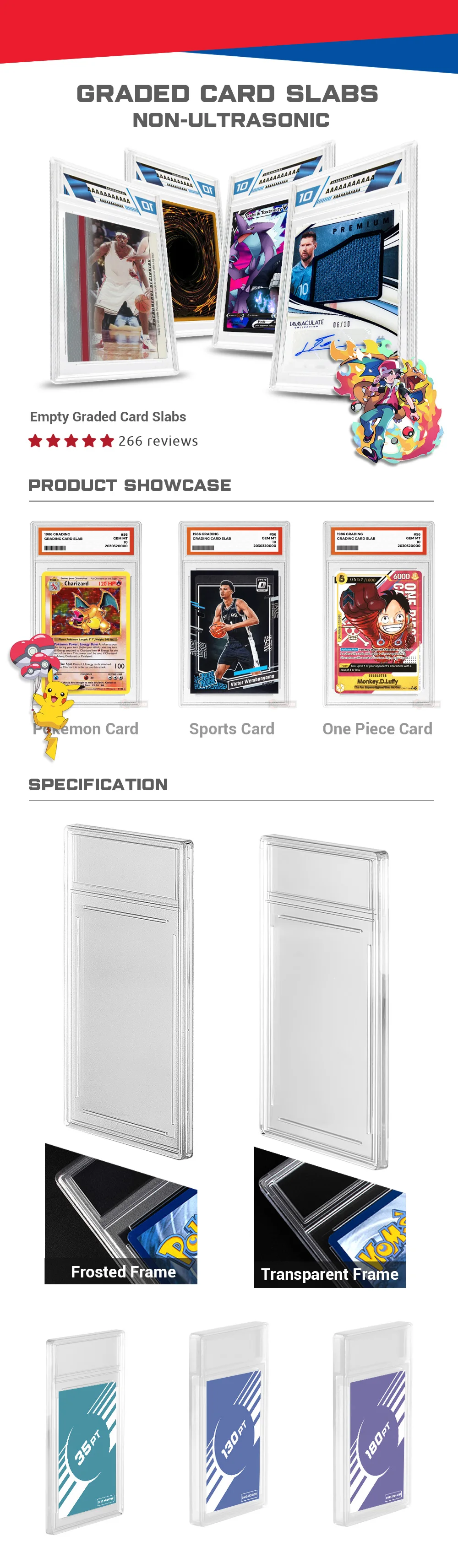 Empty Plastic Clear Graded Card Slab for Trading Card Sports Baseball ...