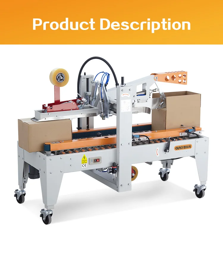 Automatic Tape Sealer Machine Flap Folding Carton Sealer Box Top And ...