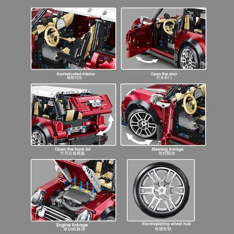 Cooper Classic Mini Racing Car T5025a &t5025b Block Creative Vehicle ...