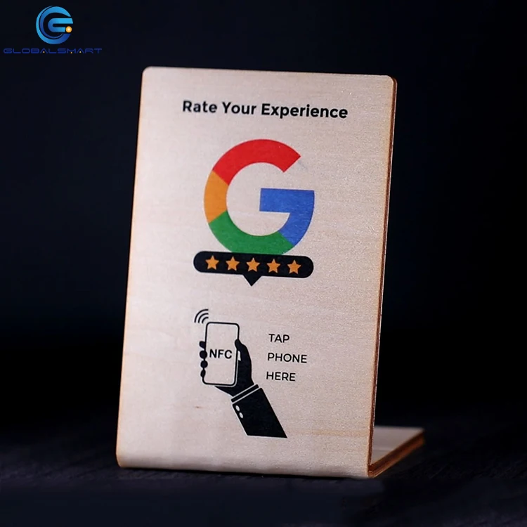 Custom Acrylic Nfc Google Review Stand Table Display Qr Code For Google ...