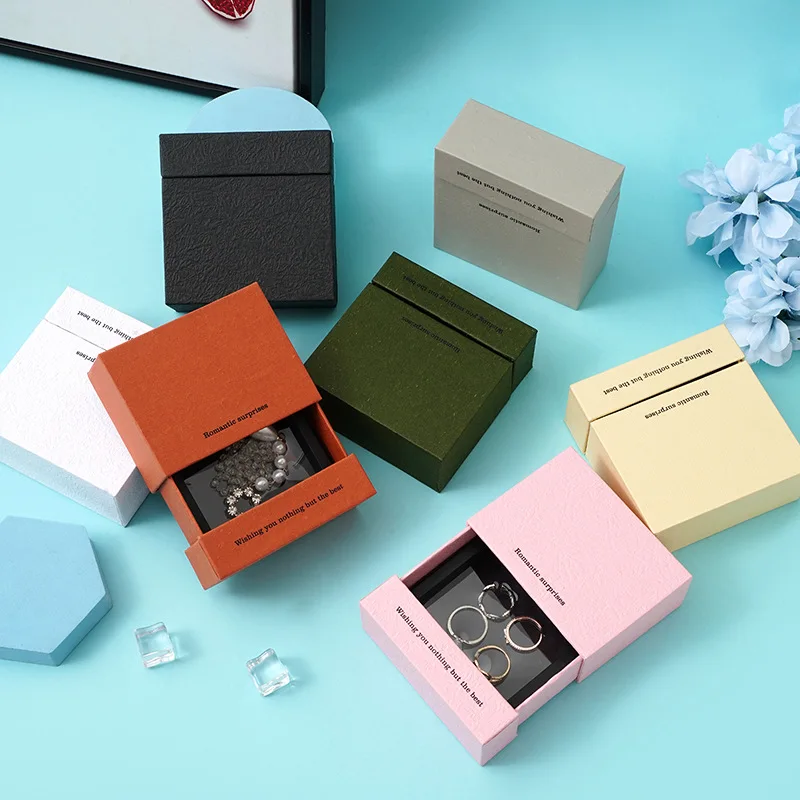 Custom Style Logo Sliding Paper Drawer Cardboard Gift Box Jewelry ...