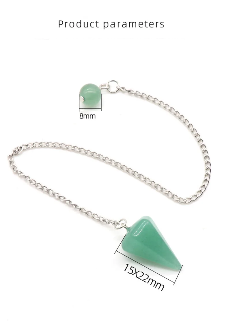 Pyramid Reiki Pendulum - Natural Energy Stone Amulet