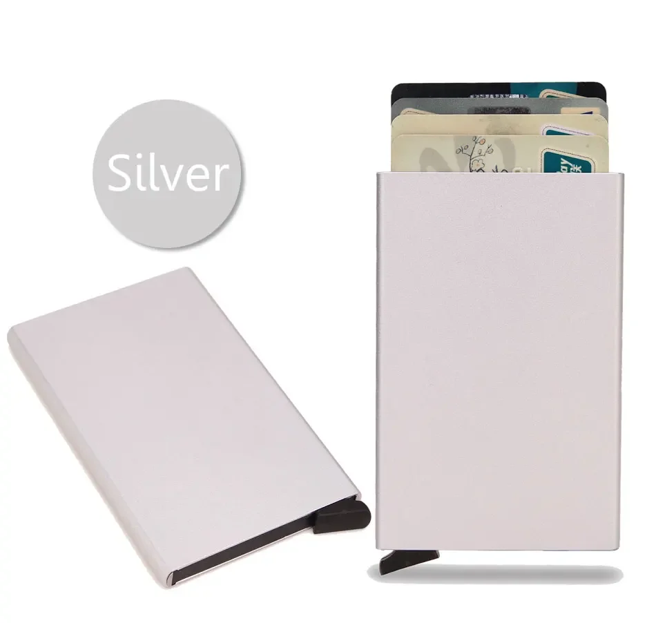 Rfid Metal Credit Card Holder Luxury Men Minimalist Wallet Cardholder ...