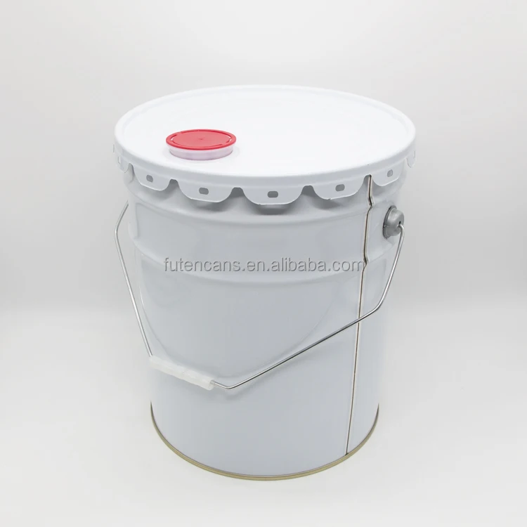 20L UN Approved Empty Metal Iron Pail Chemical Grease Round Metal Tin ...