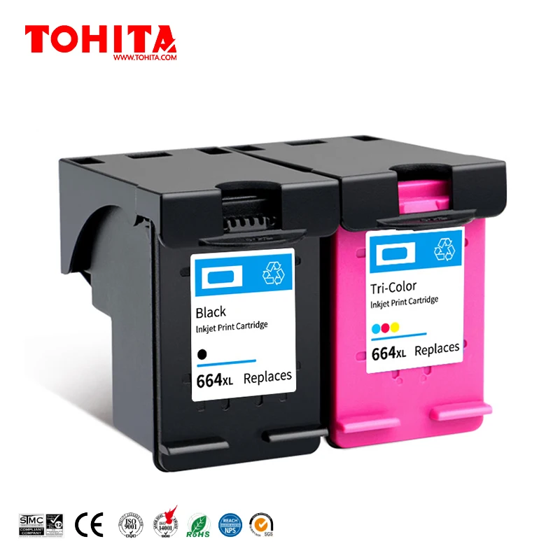 דיו מחסנית 664xl עבור Hp 664xl Deskjet דיו Advantage4536 4538 4675 4676 ...