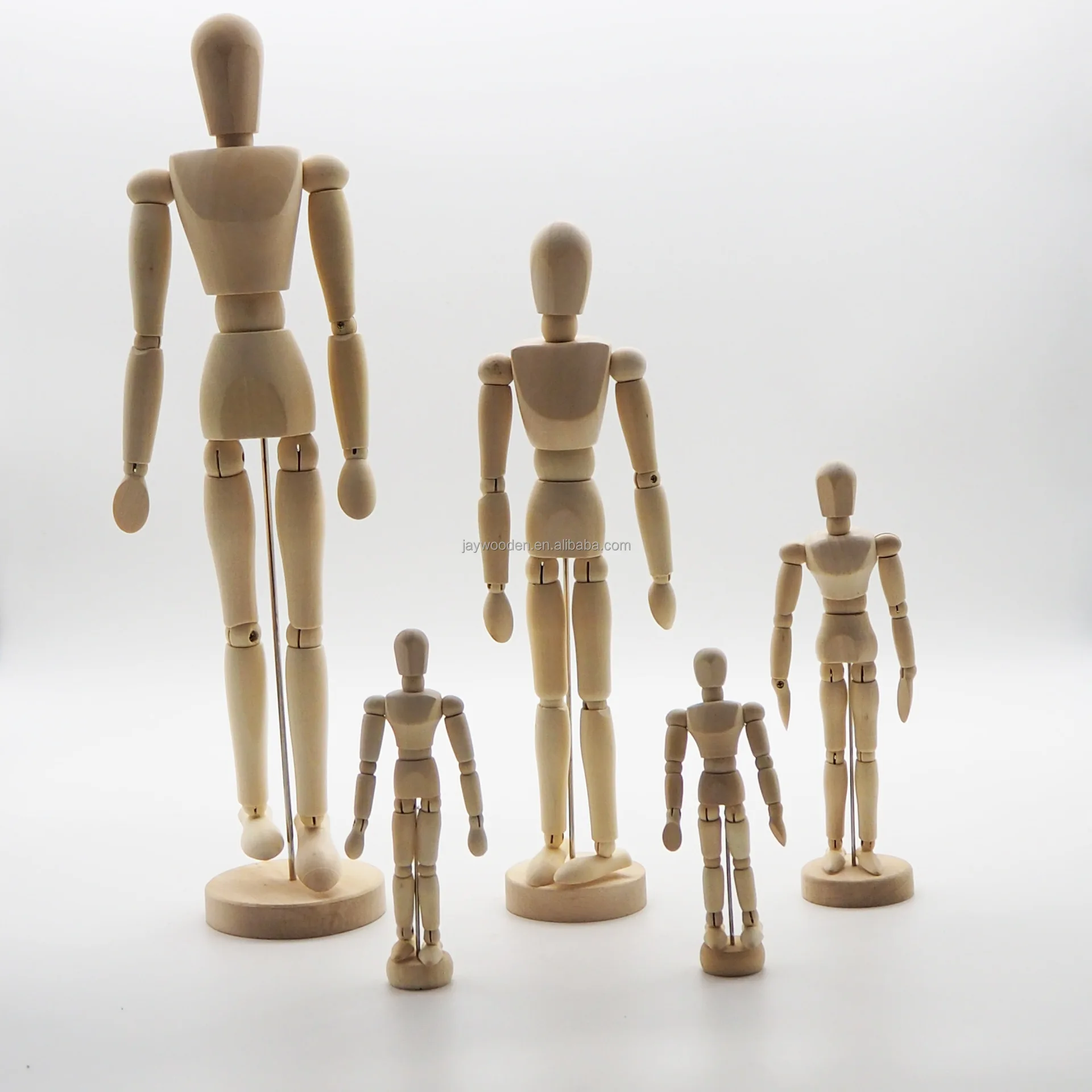 8-12 Inch Adjustable Wooden Mannequin - Customizable Model