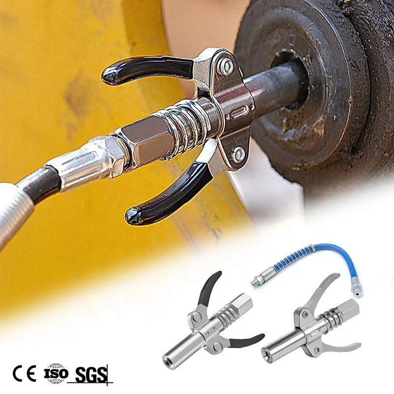 12000psi professional high pressure double handle grease gun tool joint ...